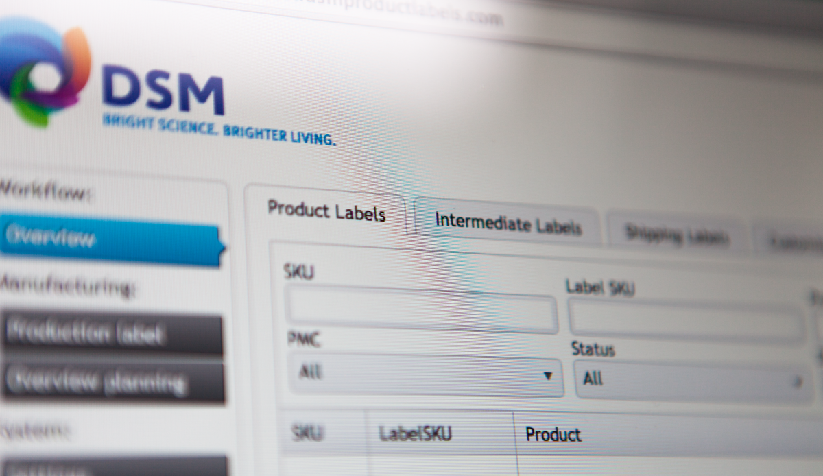 DSM Label Applicatie » XD designers